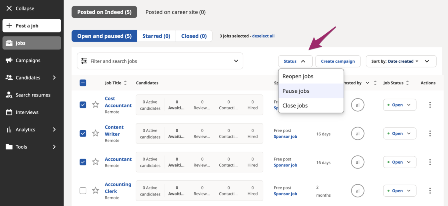 How to Manage Multiple Open Job Reqs With Indeed
