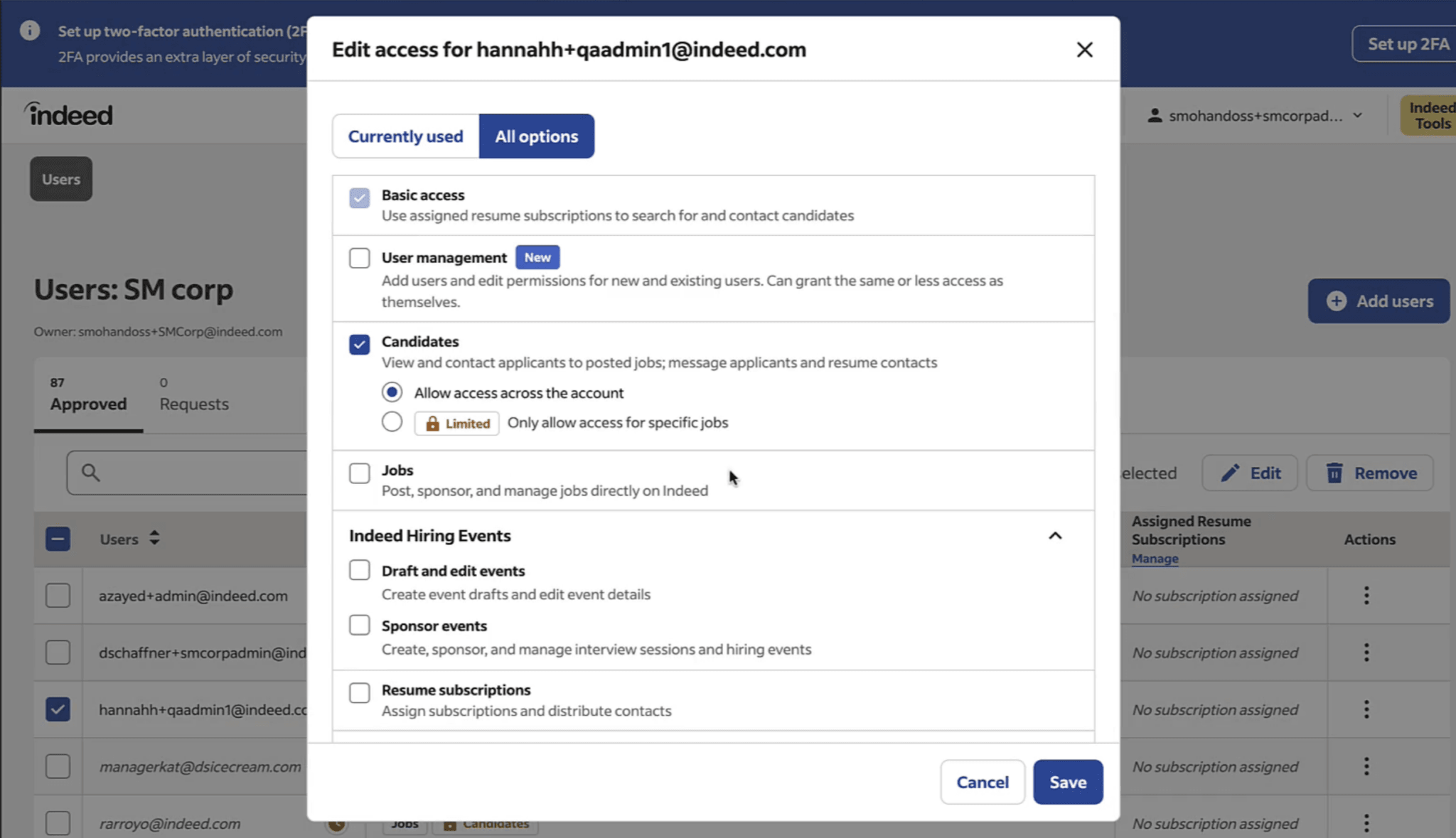 Understanding Indeed Account Settings: User Roles & Privileges